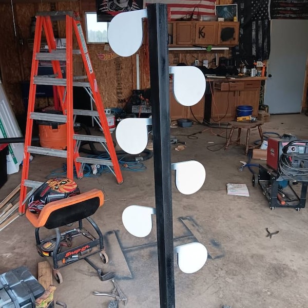 AR500 Steel Target Dueling Tree DIY Kit (6) 6"x 3/8" Paddles DOM Pivot ...