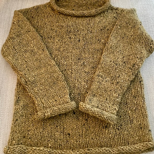Bulky Sweater Knitting Pattern | Kids Beginner Pullover PDF, 10 Sizes ...