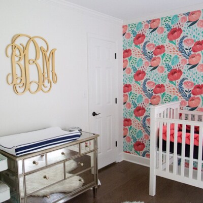 Gold Monogram Wall Hanging Wall Letters Custom Painted - Etsy