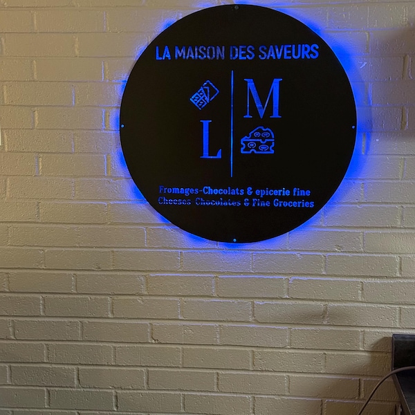 Custom LED Logo Sign / Light up Custom Logo Metal Sign / Choose Your ...