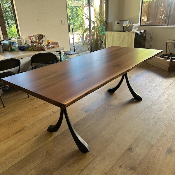Farmhouse Dining Table, Custom Amish Made Kitchen Table, A Frame Solid ...
