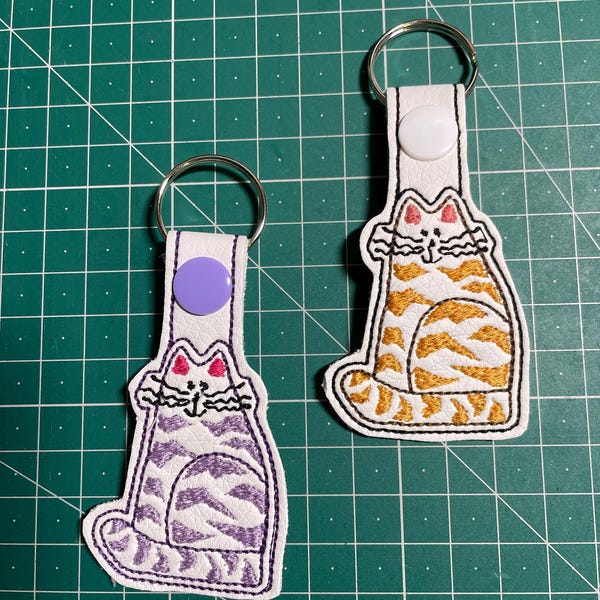 ITH Swirly Flower Key Fob, Flower Bag Tag, Flower Snap Tab, Flower ...