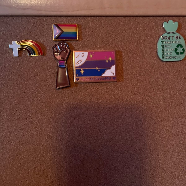 Bisexual Bi Lgbtqia Enamel Pin Etsy