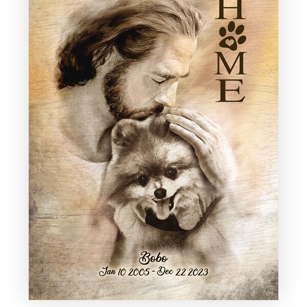 Jesus With Dog Painting, DIGITAL Download File, Jesus and Dog, Welcome ...