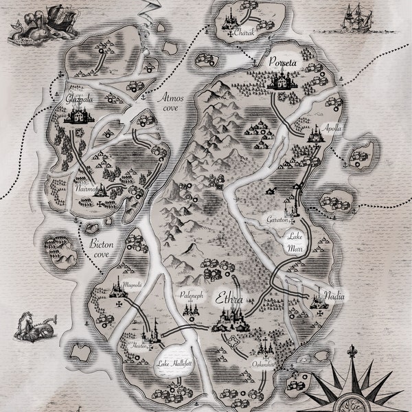 Sea Creatures Brush Pack procreate Brushes for Fantasy Maps - Etsy