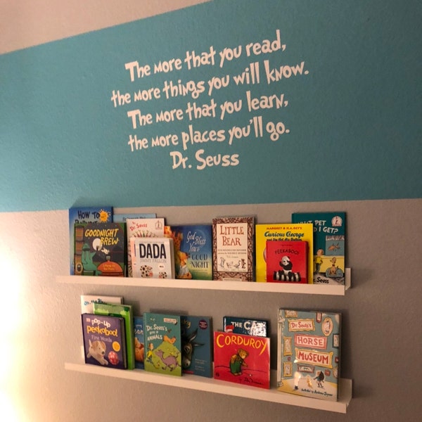 Dr. Seuss - the More That You Read - Vinyl Wall Decal - Etsy
