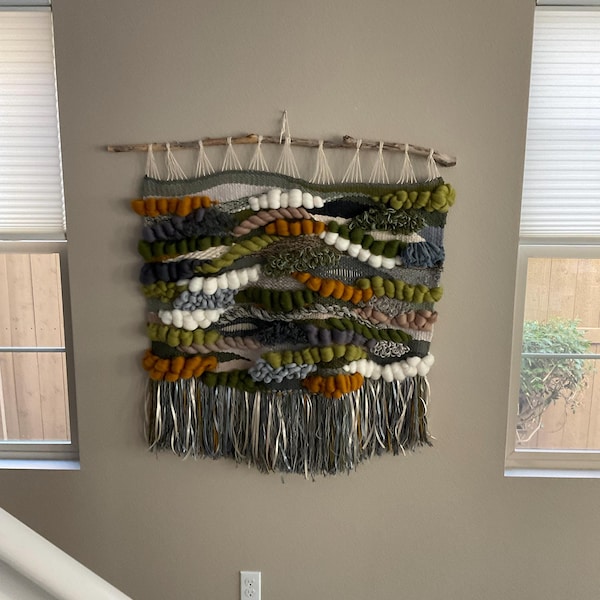 Unique Coral Reef Weaving Wall Art With Crocheted, Knitted, Felted ...
