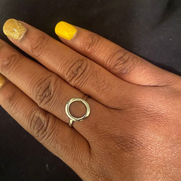 Karma Ring, Open Circle O Ring, Open Circle Ring Silver, 925 Sterling ...