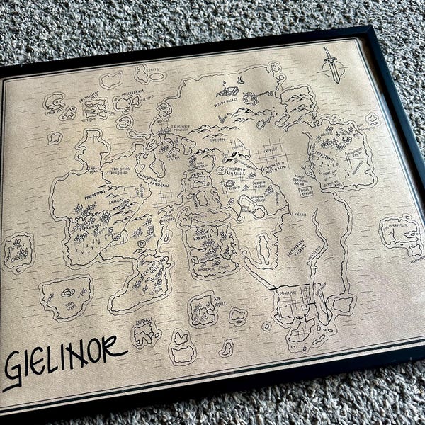 Dragon Age Map of Thedas: Aged, Handmade, Hand Drawn, Authentic Gift ...