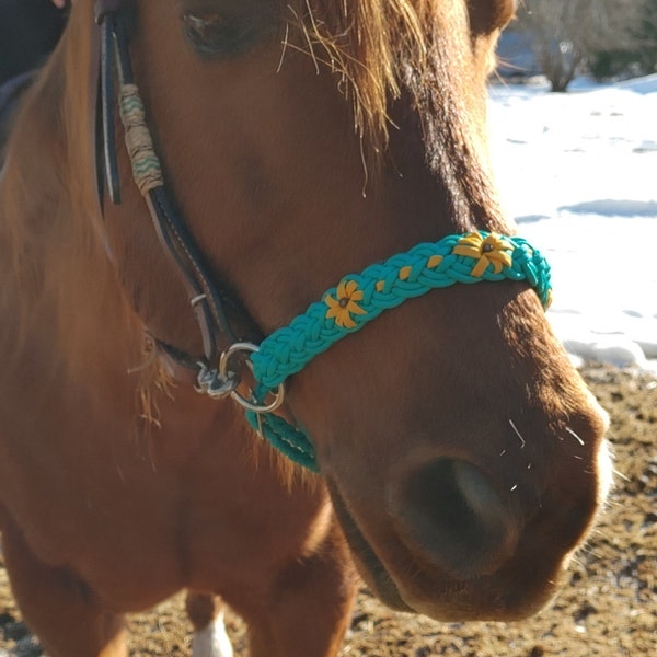 Sunflower Paracord Bitless Bridle, Sidepull Attachment. - Etsy