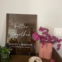 Better Together Acrylic Welcome Sign | Modern Wedding Entrance Sign ...