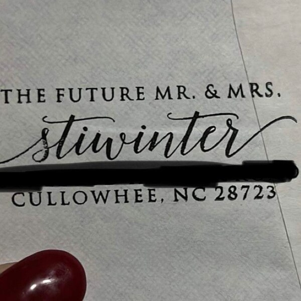 Future Mr and Mrs Address Stamp: Self-inking Engagement Stamper - Etsy
