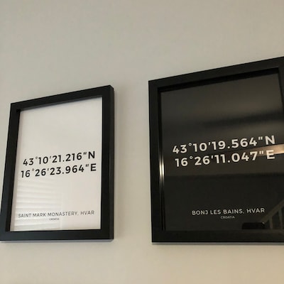 Personalized Coordinates Poster, Custom Coordinates Wall Art ...