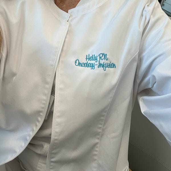 Custom Embroidered White Medical Lab Coat/women's Fit/wonder Wink Brand ...