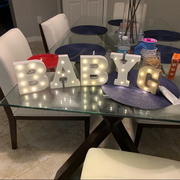 Wooden LED Light up Letters-party Decorations. - Etsy