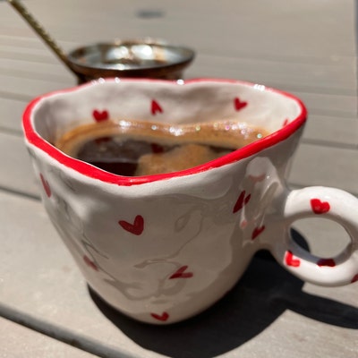 Ceramic Heart Mug Handmade Ceramic Love Mug - Etsy