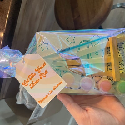 Rainbow Gable Box With Pastel Colors Rainbow With Bow. Great for Any ...