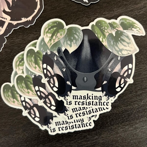 Floral Mobility Aid Clear Stickers Olive - Etsy