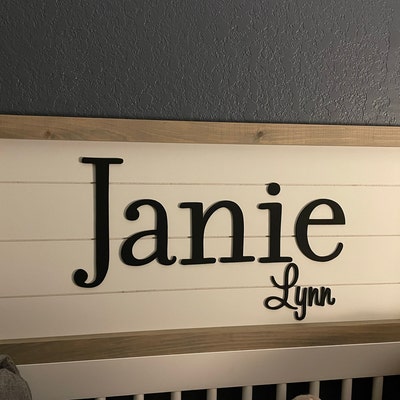 Wood Boy Crib Name Sign, Large Custom Baby Name Sign, Nursery Art Wall ...