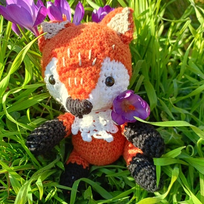 CROCHET PATTERN Lucy the Fox Crochet Amigurumi Stuffed Sitting - Etsy ...