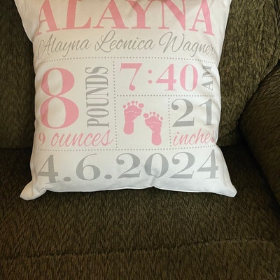 Birth Announcement Sign, 8x8 Ceramic Tile Birth Announcement, New Baby ...