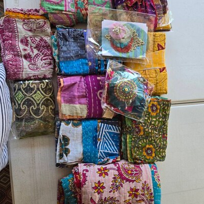 Vintage un-cut PEACHY / PINK Sari-choose Your Saree Scarf/dupatta Scarf ...