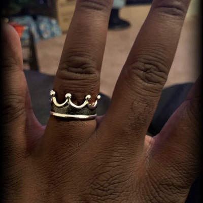 Mens Crown Ring Choose Your Metal Royal Wedding Ring Sterling Silver ...