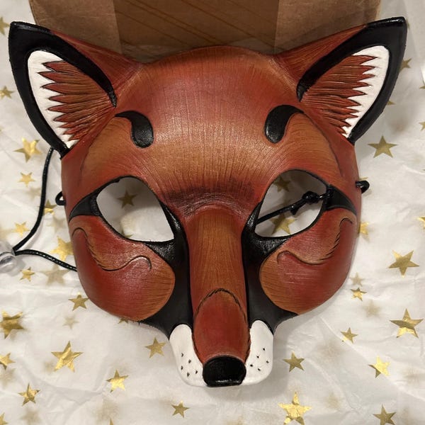 Leather Mask MADE TO ORDER Okami Wolf Mask... Masquerade Japanese ...