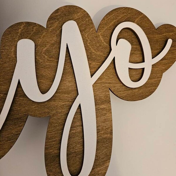 Personalized Wooden Baby Name Sign, Handmade Home Wall Decor, Custom ...