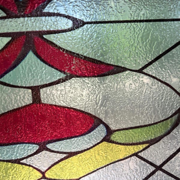 Window Film Frosted Stained Glass Films Church Static Cling Privacy 7477