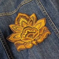 Rainbow Sun Peyote Patch, Handmade Embroidery, Huichol Peyote Art ...