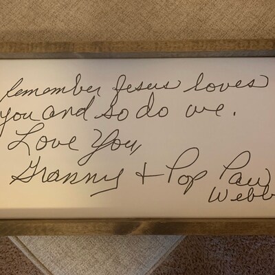 Handwritten Sign Custom Handwriting Handwritten Gift - Etsy