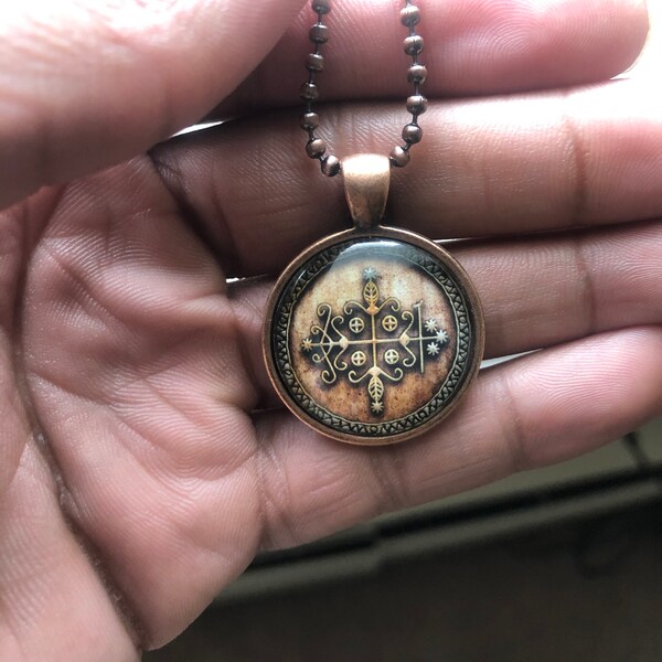 Erzulie Freda or Papa Legba Voodoo Pendant in Copper With Matching ...