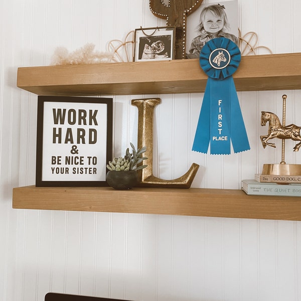 Work Hard and Be Nice to Your Sister Poster | Sisters Poster | Minimal ...