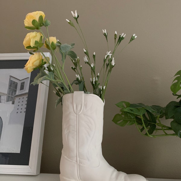 Unpainted Ceramic Boot, Realistic Cowboy Boots, Unfinished Bisque ...