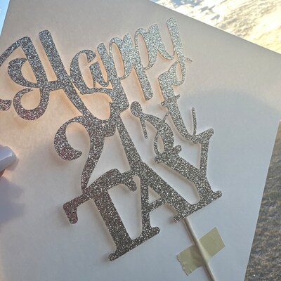 Hello 28 Birthday Cake Topper, Glitter Cake Topper - Etsy