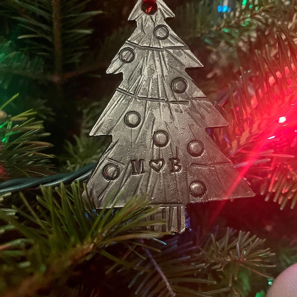 Blacksmith Forged Christmas Tree Ornament. Personalization or ...