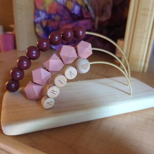 4 Ring-personalized Rainbow Abacus Nursery Decor Bohemian - Etsy