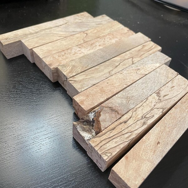 5 Spalted Maple Knife Scales | Inlay Blanks | 4 1/4"x1 5/8"x3/8" - Etsy