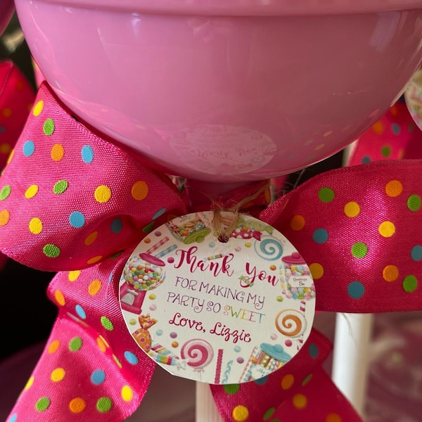 Printable Sweet Shoppe Birthday Gift Tags Template Editable Sweet Candy ...