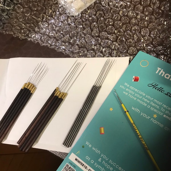 Aari (0.5MM) Needle for Beading and French Wire Embroidery With Handles ...