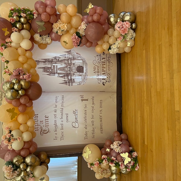 Girl Birthday Decoration Princess Birthday Backdrop Fairytale Party ...