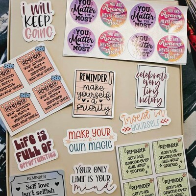Sunflower Gnome Glossy Sticker Set Cute Sticker Bundle - Etsy UK