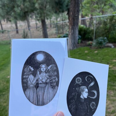 Coven Fine Art Print Witch Coven Gothic Victorian Full Moon Magick ...