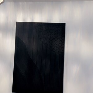 Large WAVES Minimalist Wall Art Plaster Art Matte White Textured Wall ...