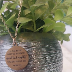 Do Not Be Afraid for I Am With You Bible Verse Gold Necklace, Isaiah 41 ...