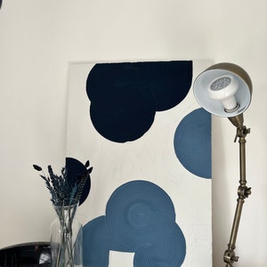 Set of 3 Boho Plaster Wall Art, Textured Wall Art, Textured Art Canvas ...