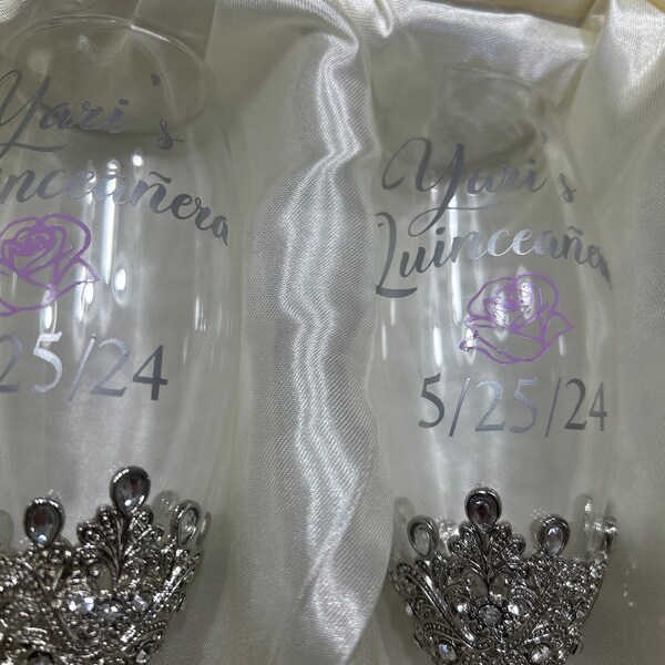Quinceañera Decals for Cups INDIVIDUAL DECALS ONLY Custom Quinceparty ...