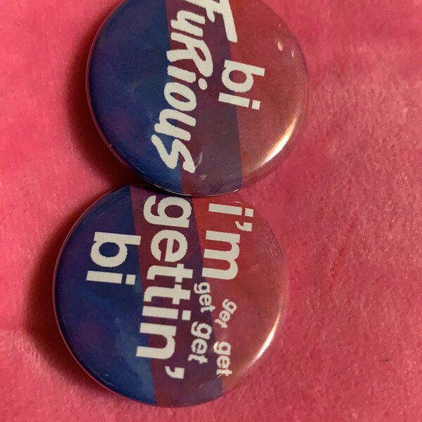 I'm Gettin' Bi - Bisexual Pride Button Pin - Etsy
