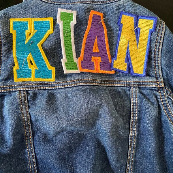 Embroidered Varsity Iron on Letters, School Letters, Varsity Letters ...